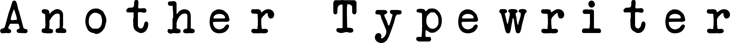 Another Typewriter font
