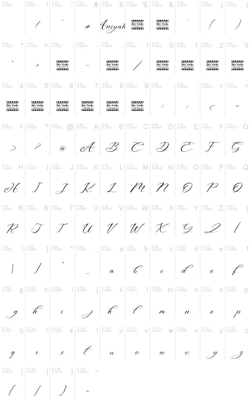 Aniyah Personal Use font Aniyah Personal Use font