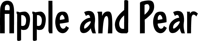 Apple and Pear font