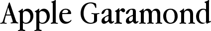 Apple Garamond Light Italic font