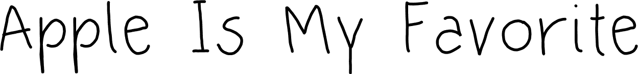 Apple Is My Favorite Schriftart | Fonts2u.com