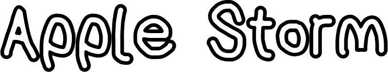 AppleStorm Extra Bold Outline font