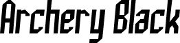Archery Black Rounded font