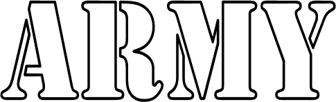 Army Hollow Thin font