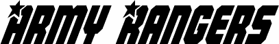 Army Rangers Italic font | Fonts2u.com