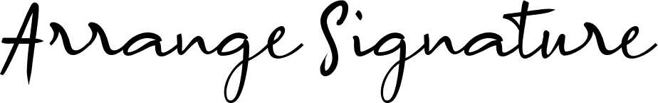 Arrange Signature font