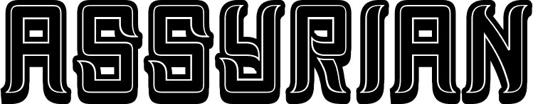 Assyrian 3D Filled Regular font