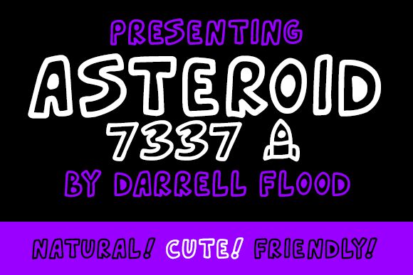 Asteroid 7337 font