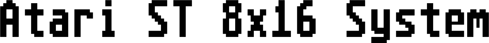Atari ST 8x16 System Font フォント | Fonts2u.com