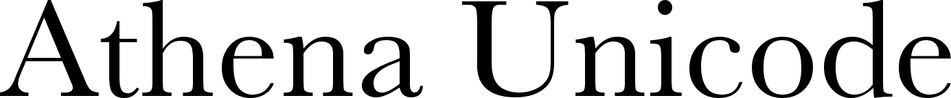 Athena Unicode font