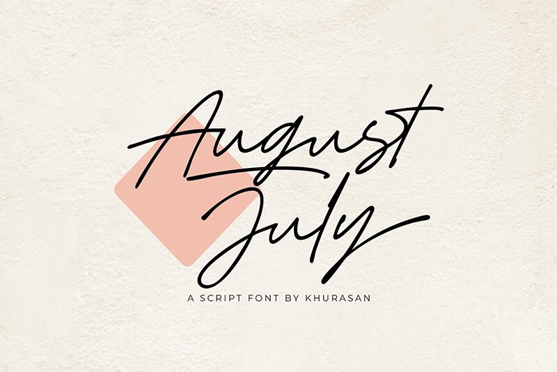 August July font