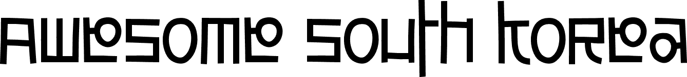 Awesome South Korea font | Fonts2u.com