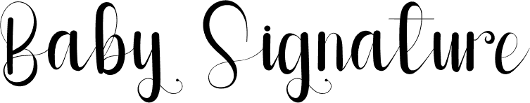 Baby Signature font