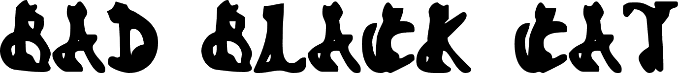 Bad Black Cat font