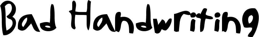 Bad Handwriting 7 2 Font