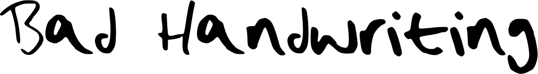 Bad_Handwriting font
