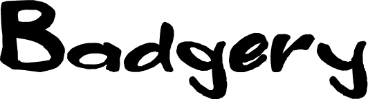 Badgery font