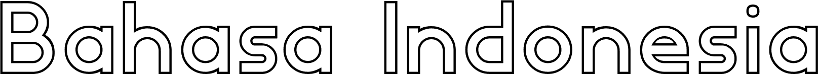 Bahasa Indonesia-Hollow font | Fonts2u.com