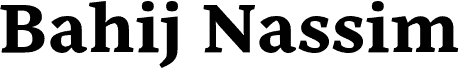 Bahij Nassim font