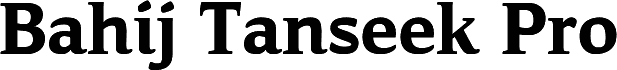 Bahij Tanseek Pro font