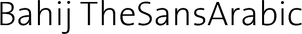 Bahij TheSansArabic-Bold font
