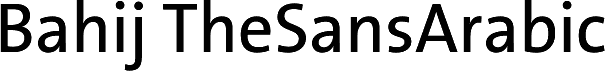 Bahij TheSansArabic-Bold font