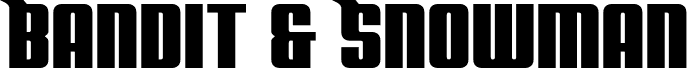 Bandit & Snowman Expanded Ital font