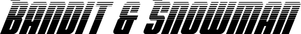 Bandit & Snowman Twotone font