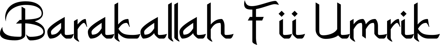 Barakallah Fii Umrik - Demo Version Regular font | Fonts2u.com