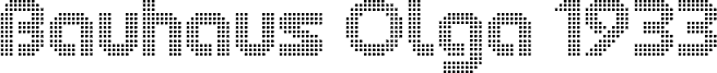 Bauhaus Olga 1933 Bold Regular font