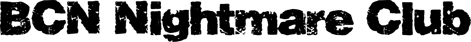 BCN Nightmare Club font