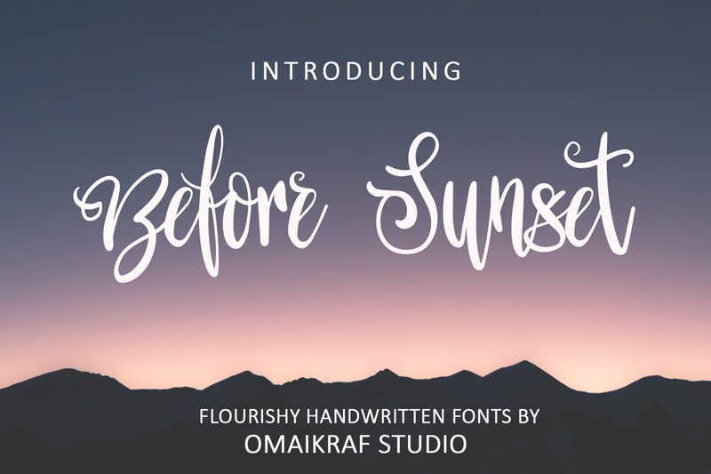 Before Sunset V1 font | Fonts2u.com