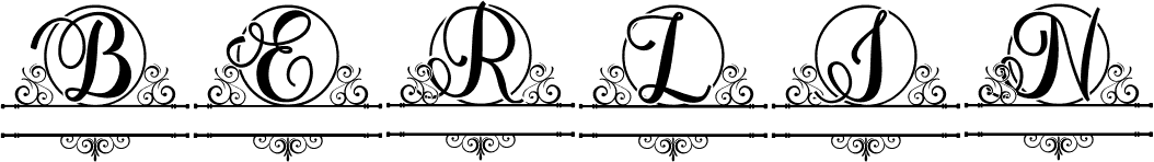 Berlin Monogram font | Fonts2u.com