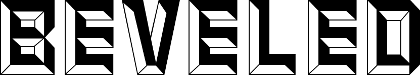 Beveled font