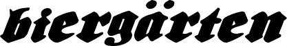 Biergärten Rotalic font