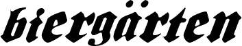 Biergärten Rotalic font