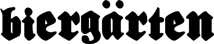 Biergärten font