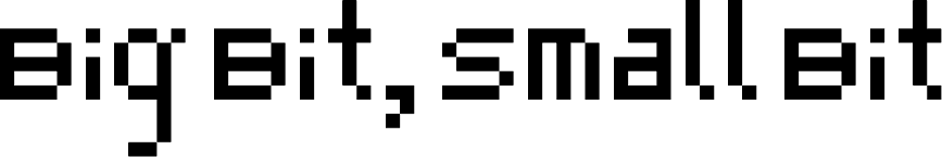 Big Bit, Small Bit Regular font | Fonts2u.com