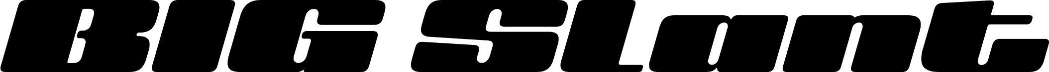 BIG Slant UltraWide Slanted font | Fonts2u.com