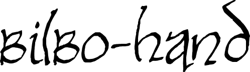 Bilbo-hand-Bold Bold font