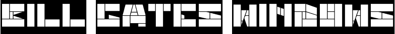 BILL GATES WINDOWS Bold font