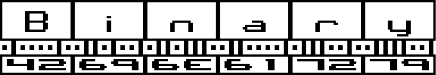 Binary X BRK font | Fonts2u.com