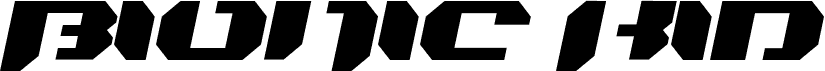 Bionic Kid Slanted 3d Schriftart