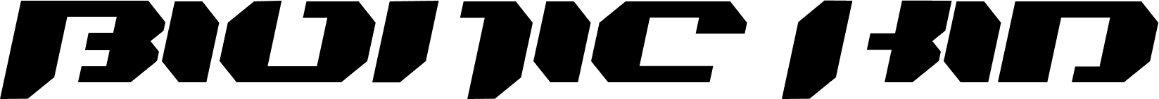 Bionic Kid Simple Slanted font | Fonts2u.com