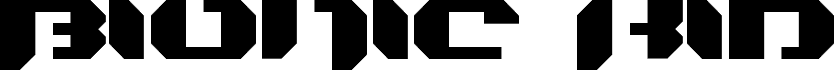 Bionic Kid Slanted 3d Schriftart