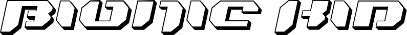 Bionic Kid Simple Slanted font | Fonts2u.com