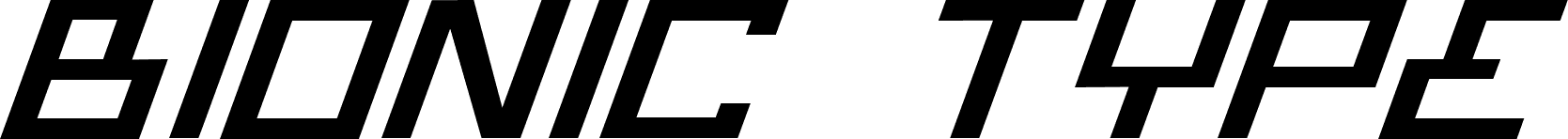 Bionic Type Expanded Italic font | Fonts2u.com