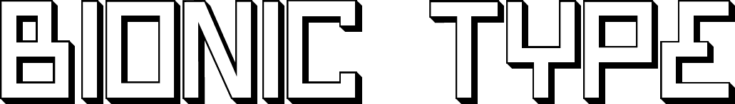 Bionic Type Shadow font | Fonts2u.com