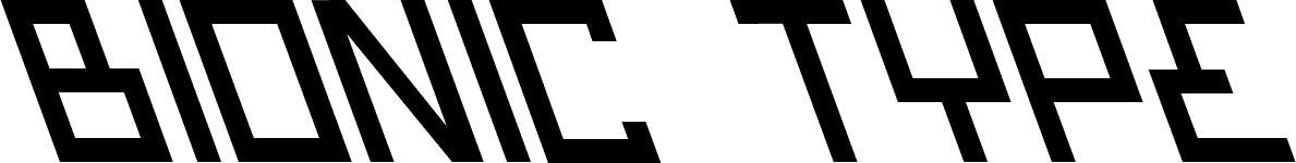 Bionic Type Slant font | Fonts2u.com