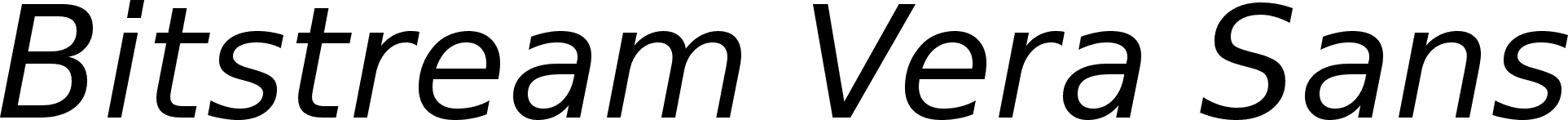 Bitstream Vera Sans Oblique font